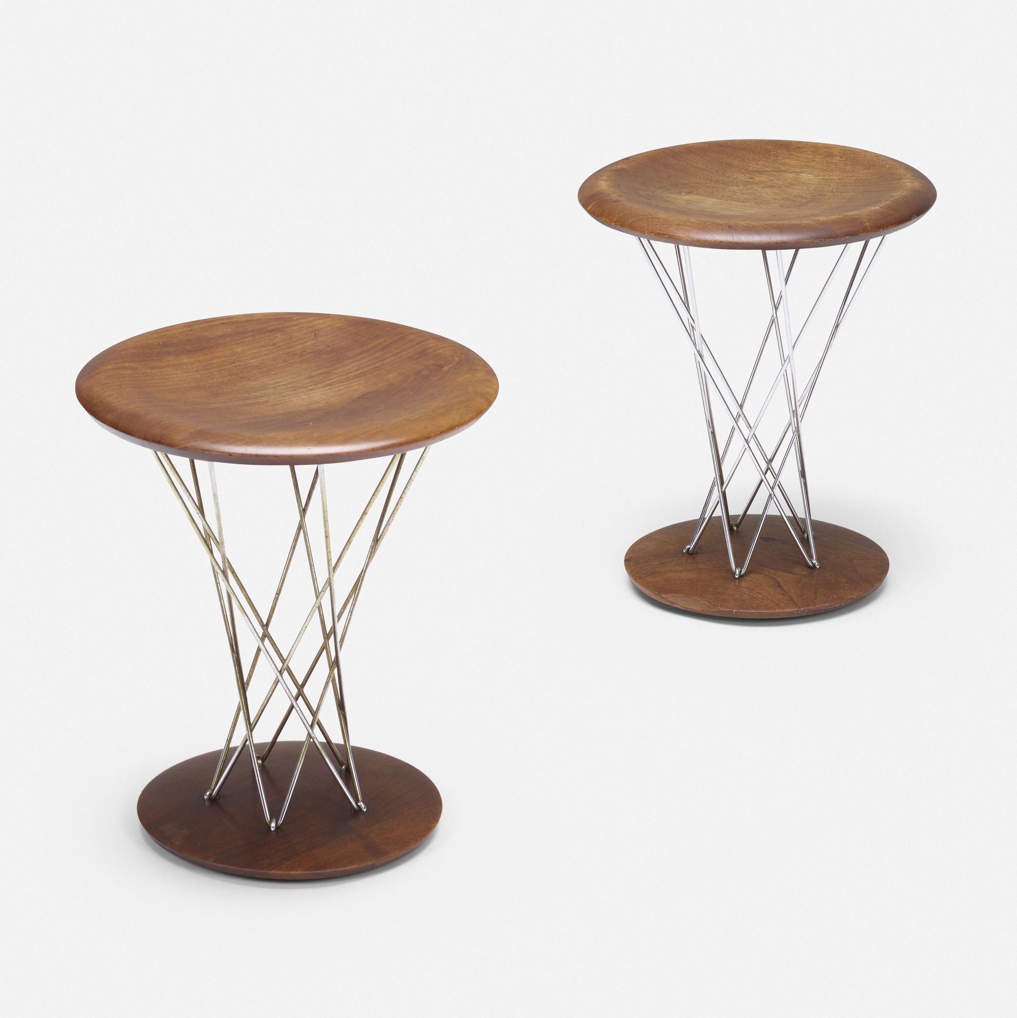 Isamu Noguchi | Rocking stools model 86T, pair (1955) | MutualArt