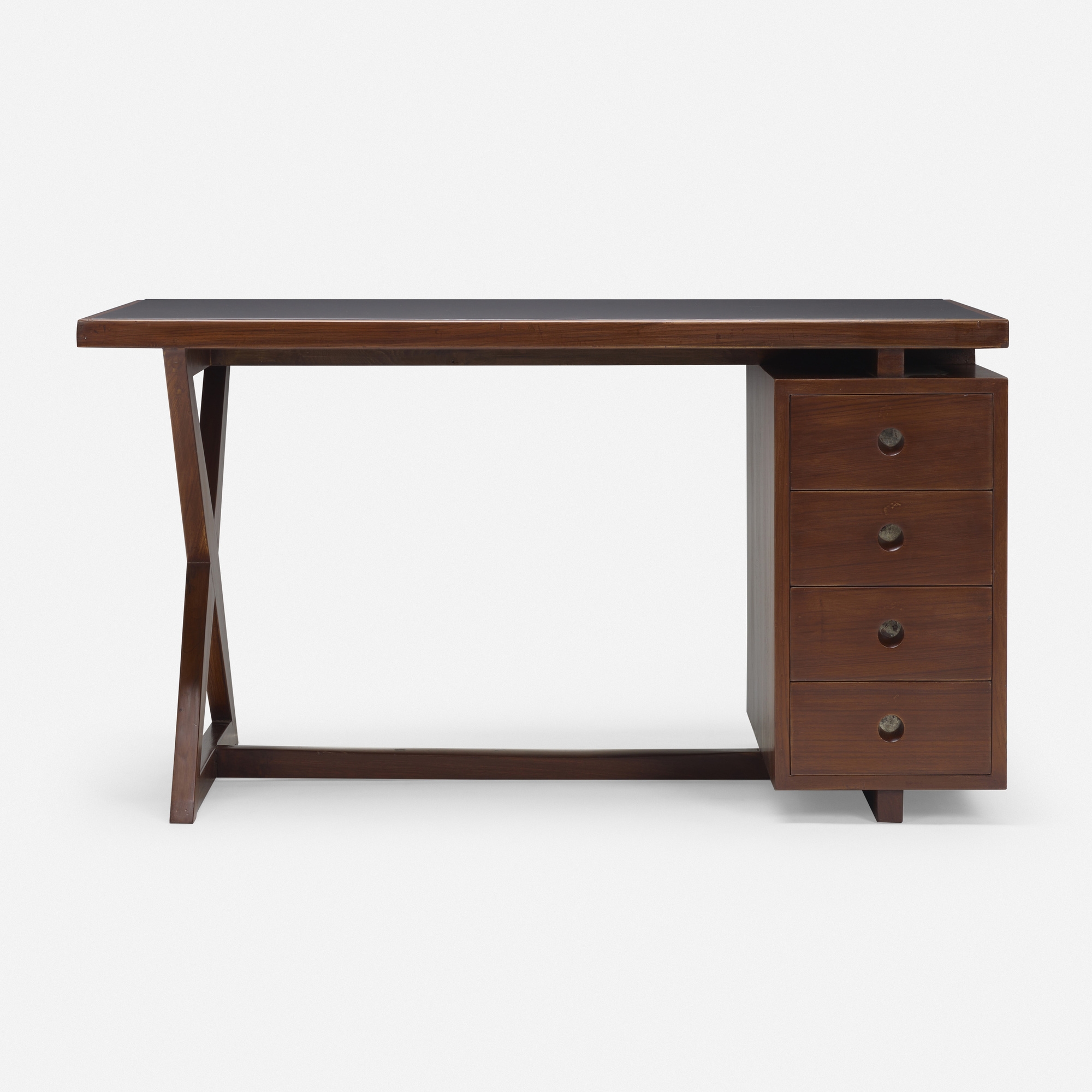 Pierre Jeanneret | Desk and Office Cane chair from Chandigarh | MutualArt