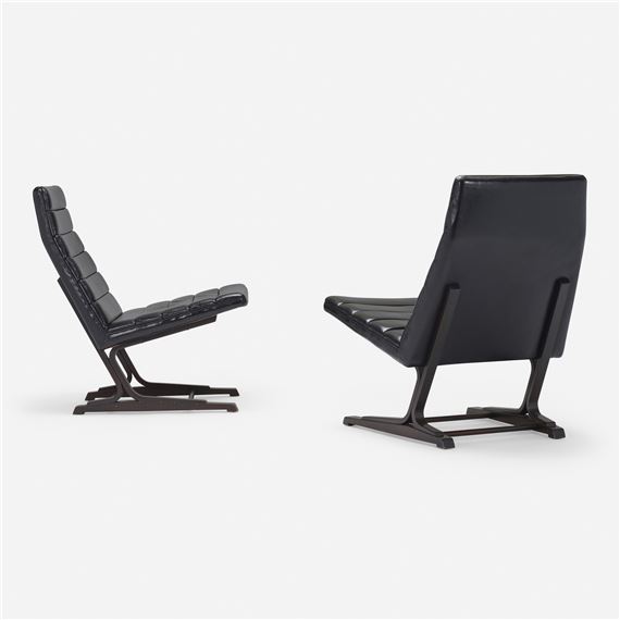 Roger Sprunger | Cantilever lounge chairs model 480, pair | MutualArt