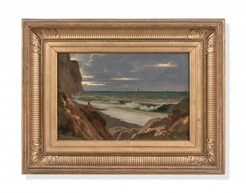 Paul Flandrin | Falaise en bord de mer en Normandie | MutualArt