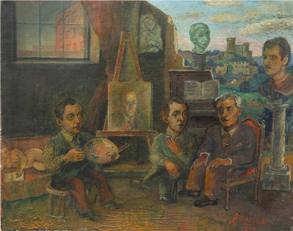 David Burliuk | Group Portrait (Nikolai Cikovsky, Isaac, Moses, and ...