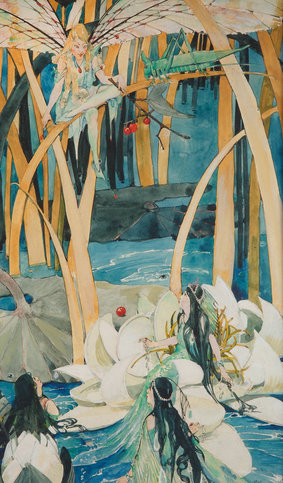 May Post | Fairies among the Lily Pads | MutualArt