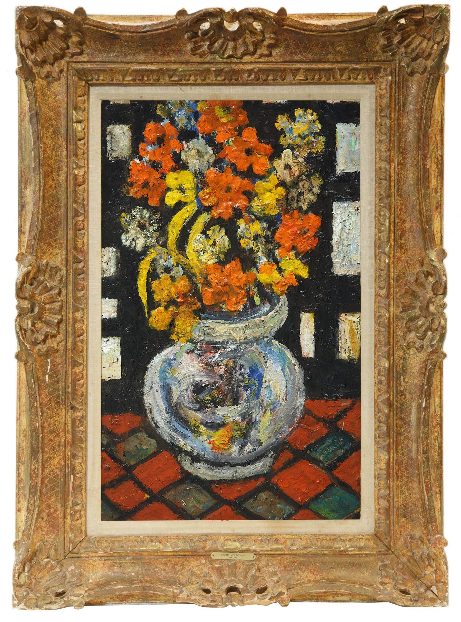 Sacha Moldovan | Nature morte avec les fleurs et le vase | MutualArt