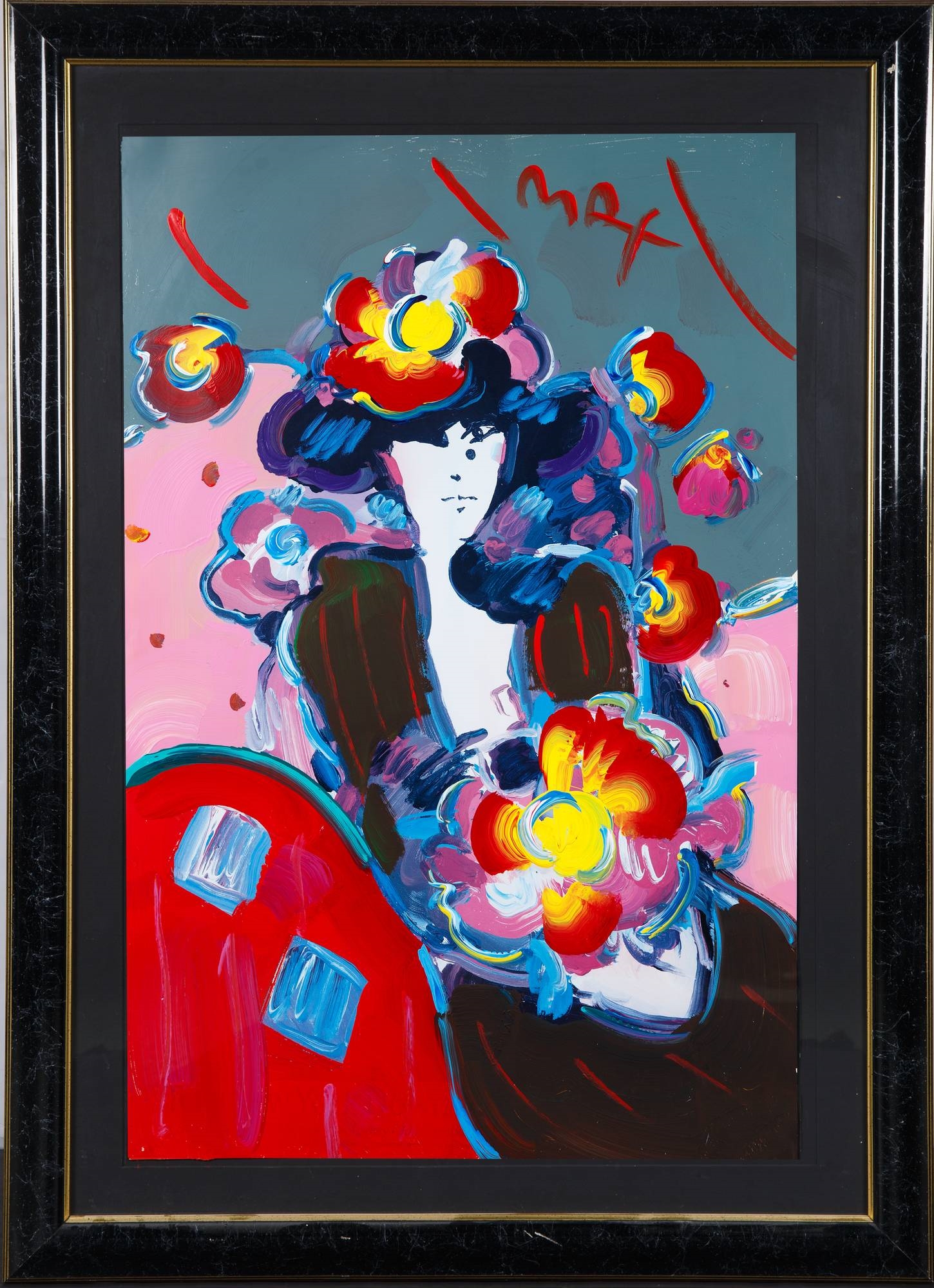 Peter Max | Formal Lady with Hat | MutualArt