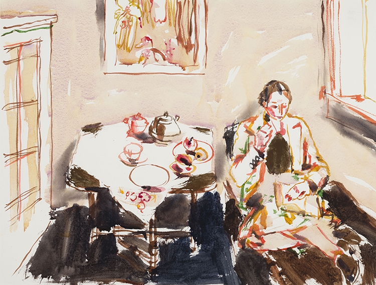 David B. Milne | Reading by the Table (1940) | MutualArt