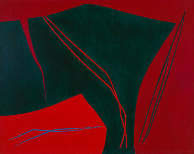 Fernand Leduc | Vibration vert-rouge (1963) | MutualArt