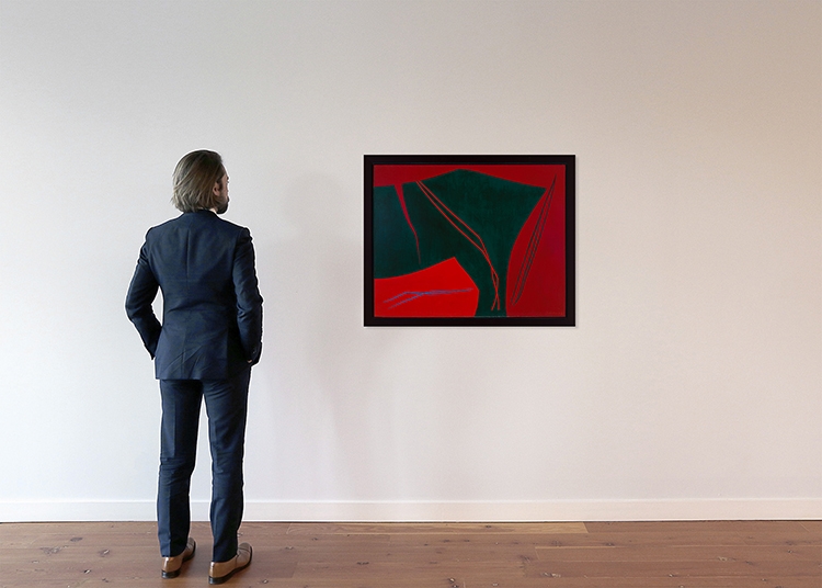 Fernand Leduc | Vibration vert-rouge (1963) | MutualArt