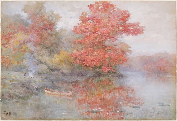 Frances Anne Hopkins | Untitled (Camp Scene on the Ottawa) (Circa 1870 ...