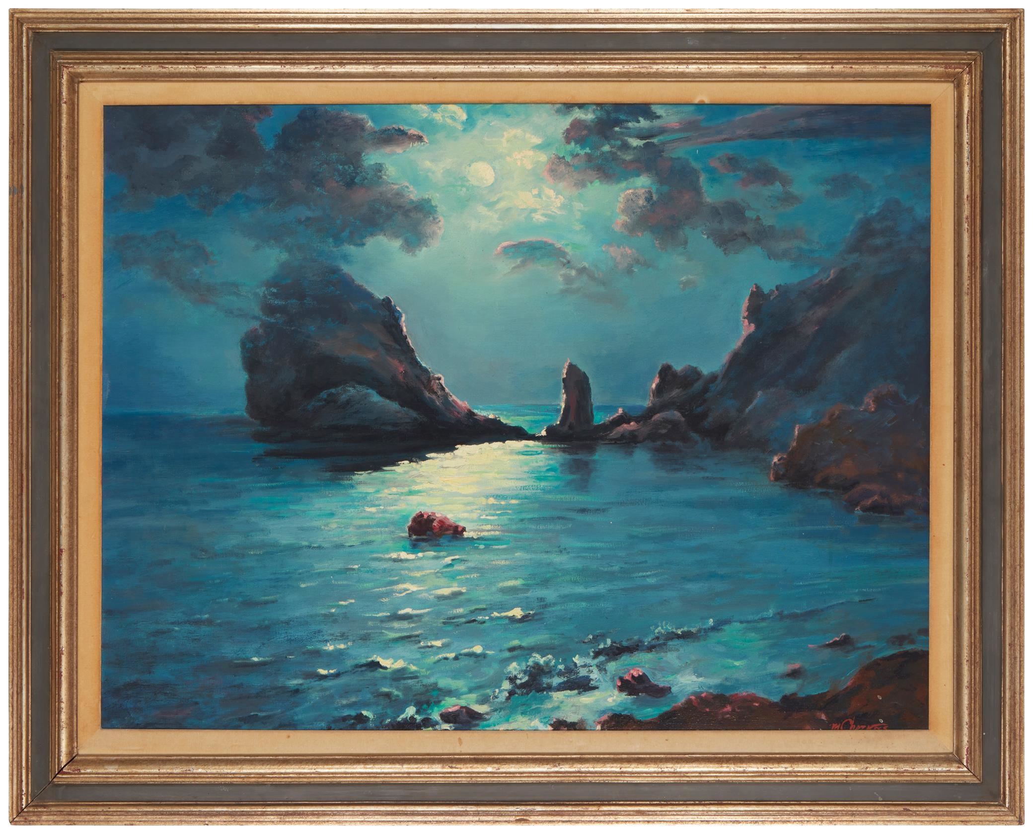 Michael Cherkas | Moonlight coastal (1962) | MutualArt