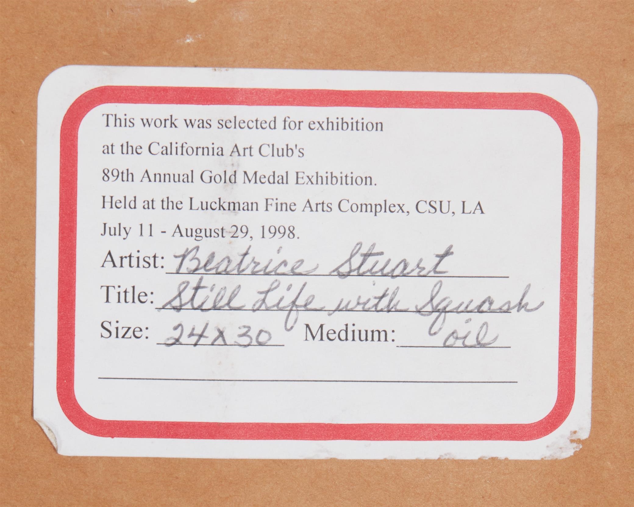 Beatrice Stuart | Still Life with Squash | MutualArt