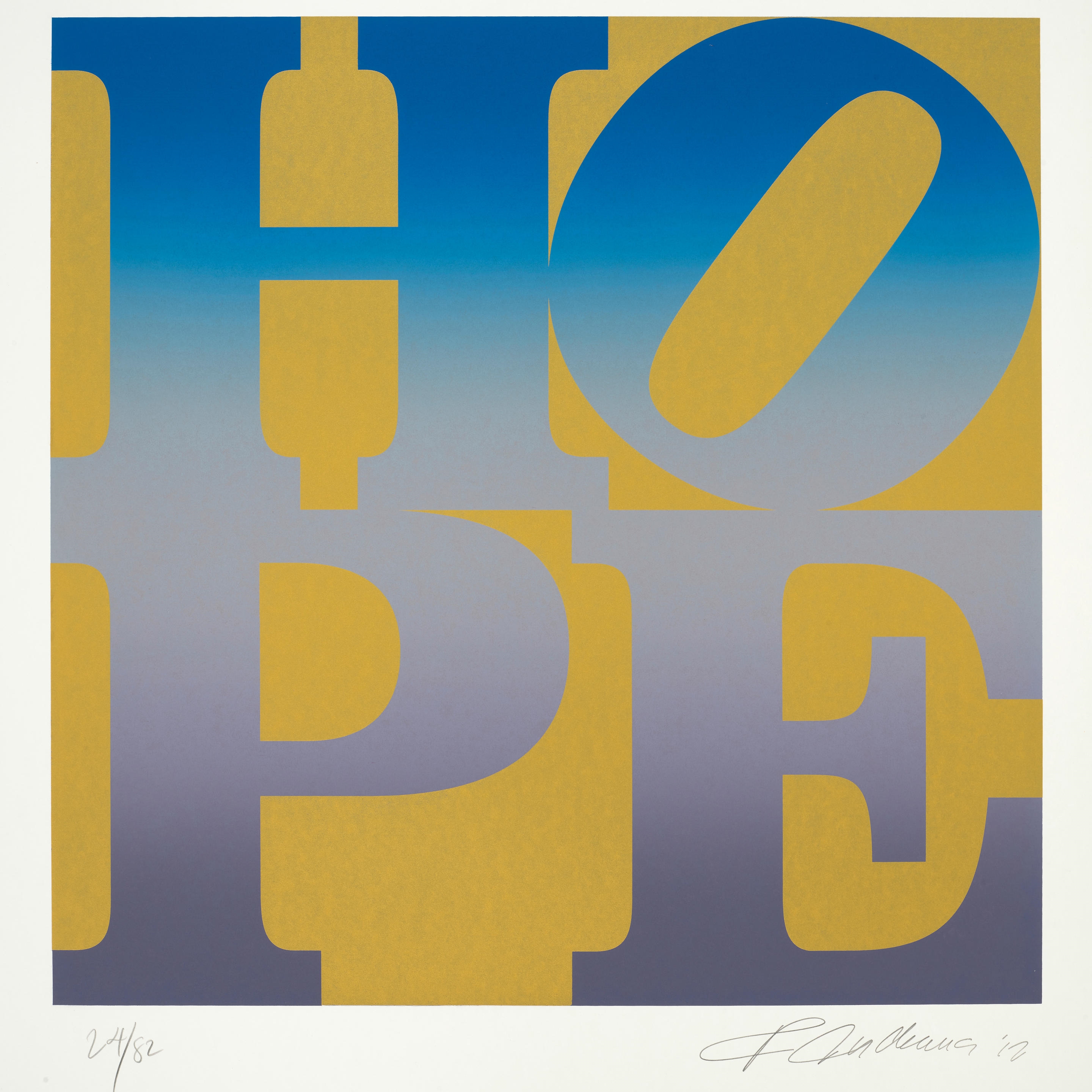 Robert Indiana | Four Seasons of Hope (Gold) (4 works) (2012) | MutualArt