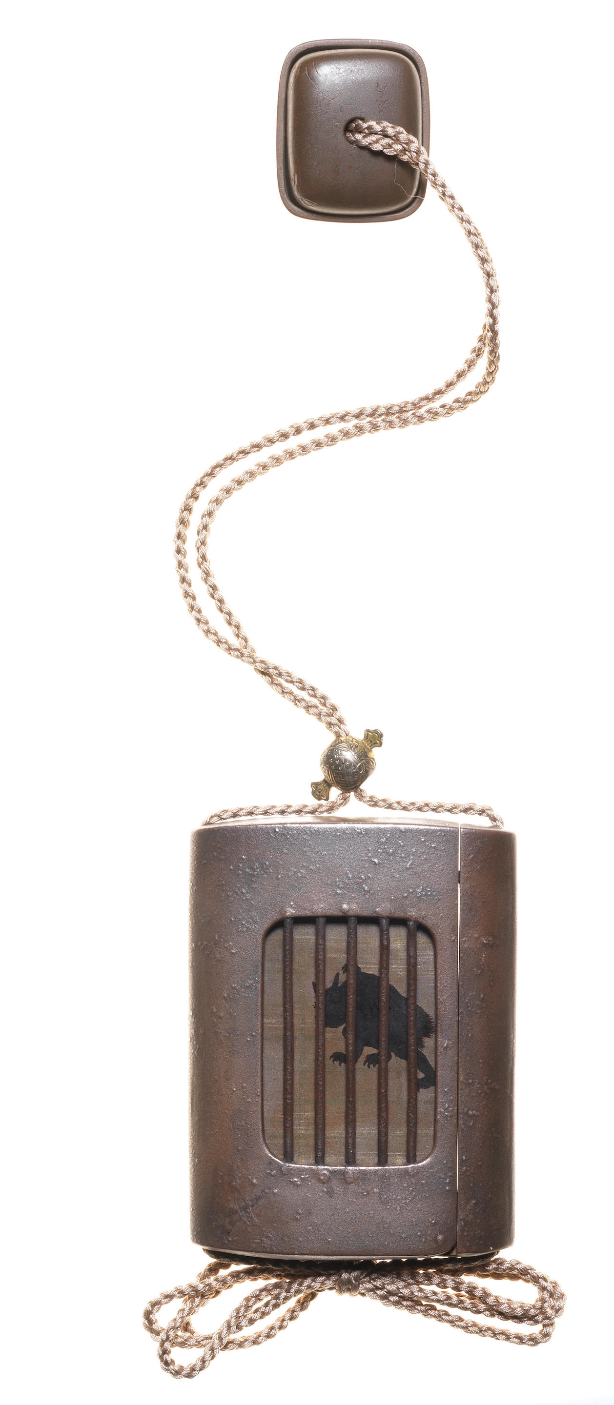 Shibata Zeshin | A Lacquer Inro with Shoki the Demon-Queller and an Oni ...