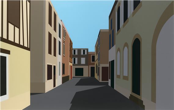 Julian Opie | French Village 2, from French Village (2021) | MutualArt