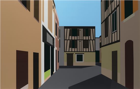 Julian Opie | French Village 6, from French Village (2021) | MutualArt