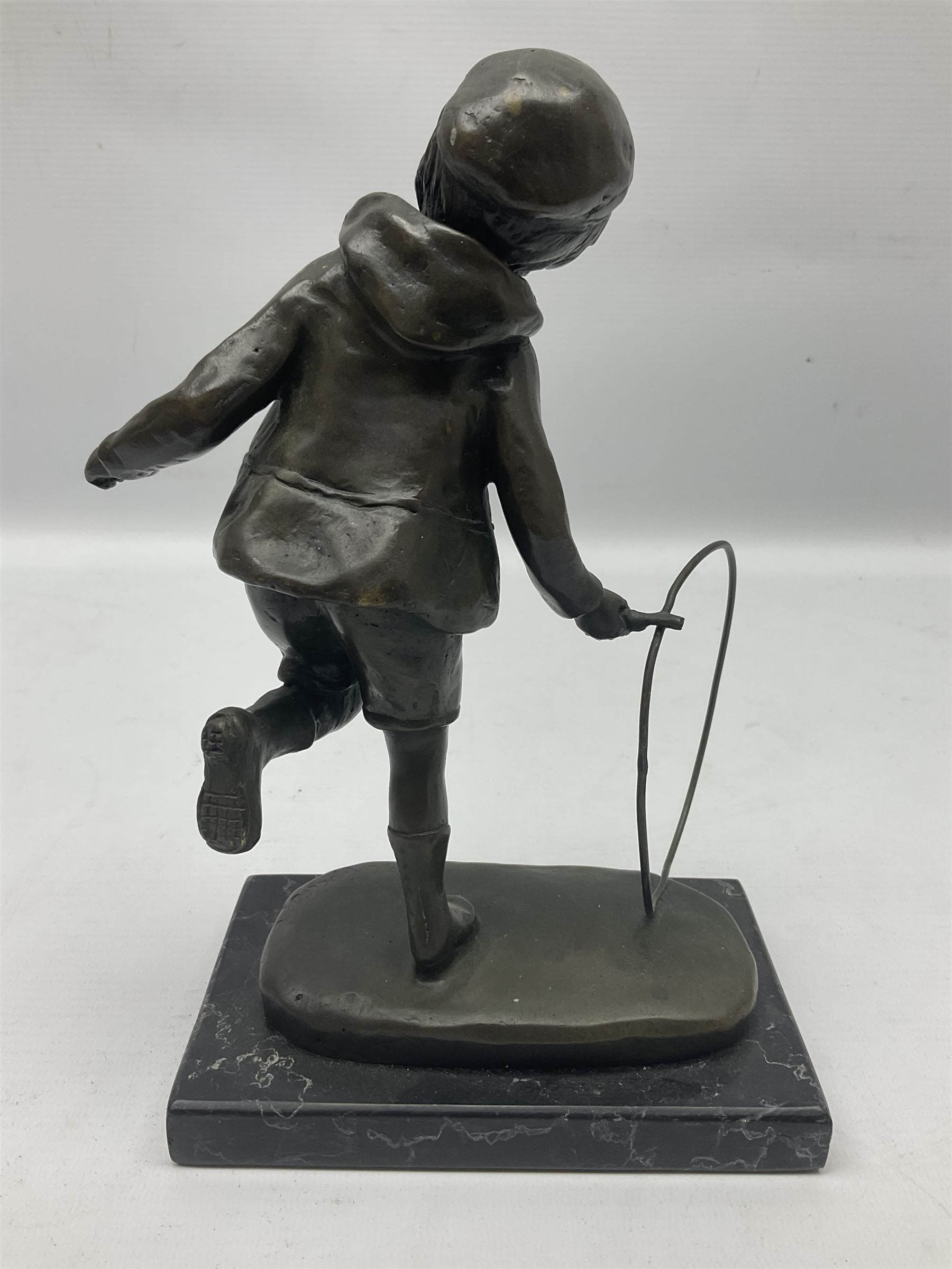 Demetre H. Chiparus | figure of a boy with a hoop | MutualArt