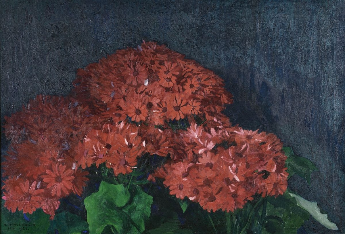 Hans Emmenegger | Cinéraires rouges (Rote Cinerarien) (1922) | MutualArt