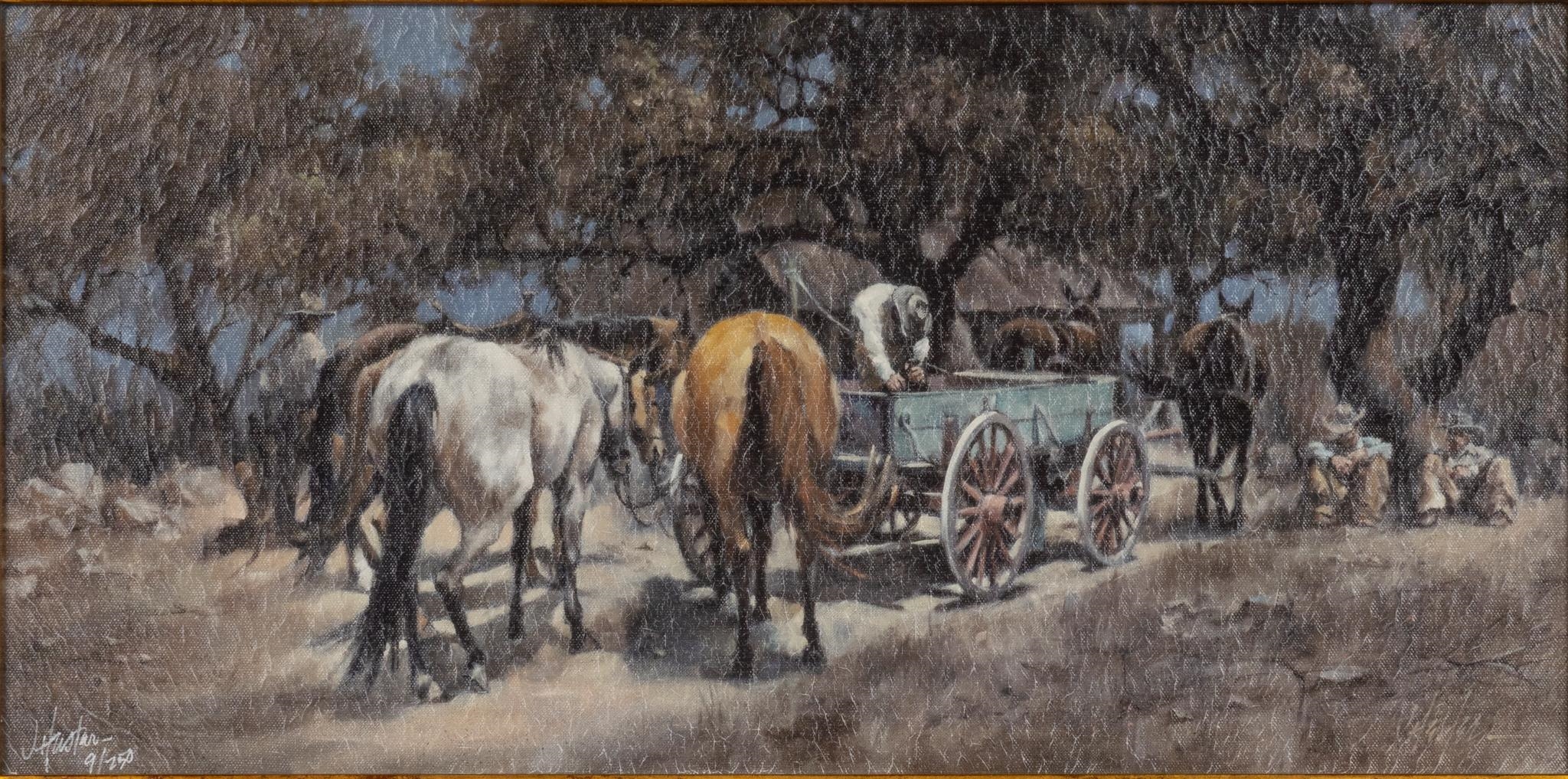 Jay Hester | Horses and Wagon | MutualArt