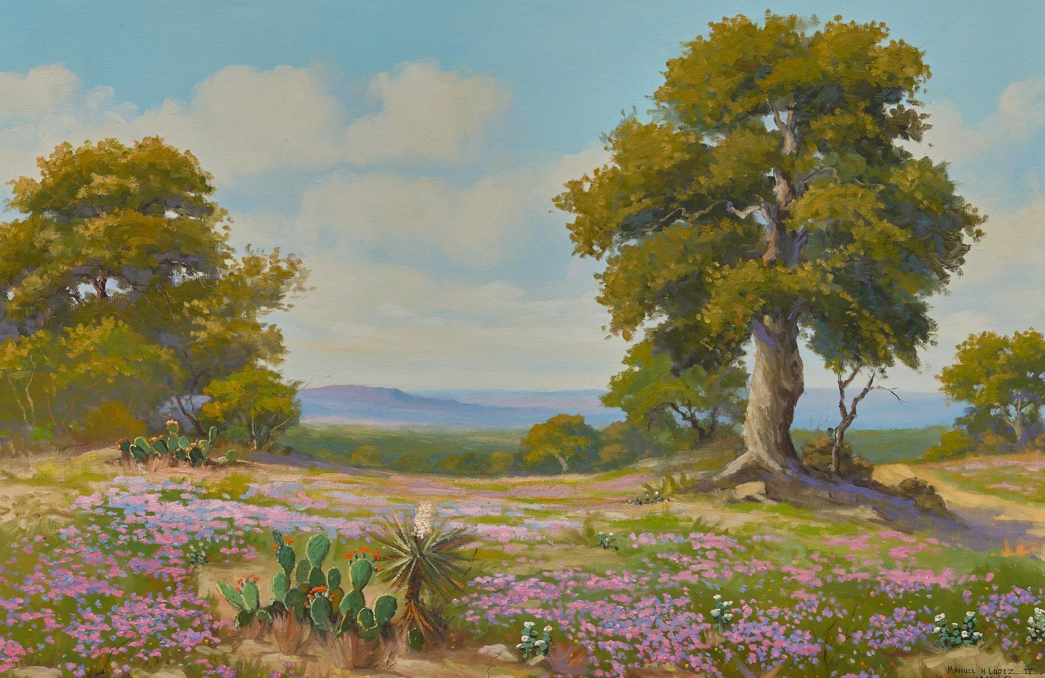 Manuel H. Lopez | Hill Country Landscape (1966) | MutualArt
