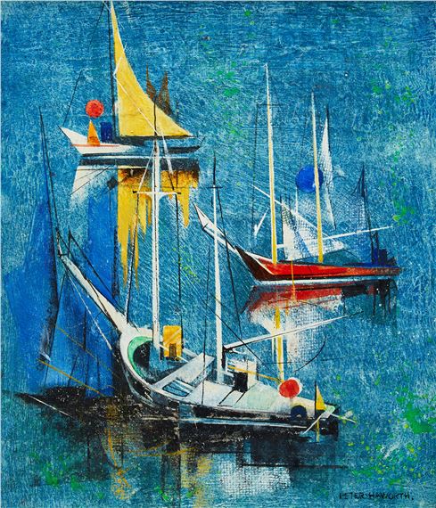 Peter Haworth | Swordfish Boats & Yellow Sail | MutualArt