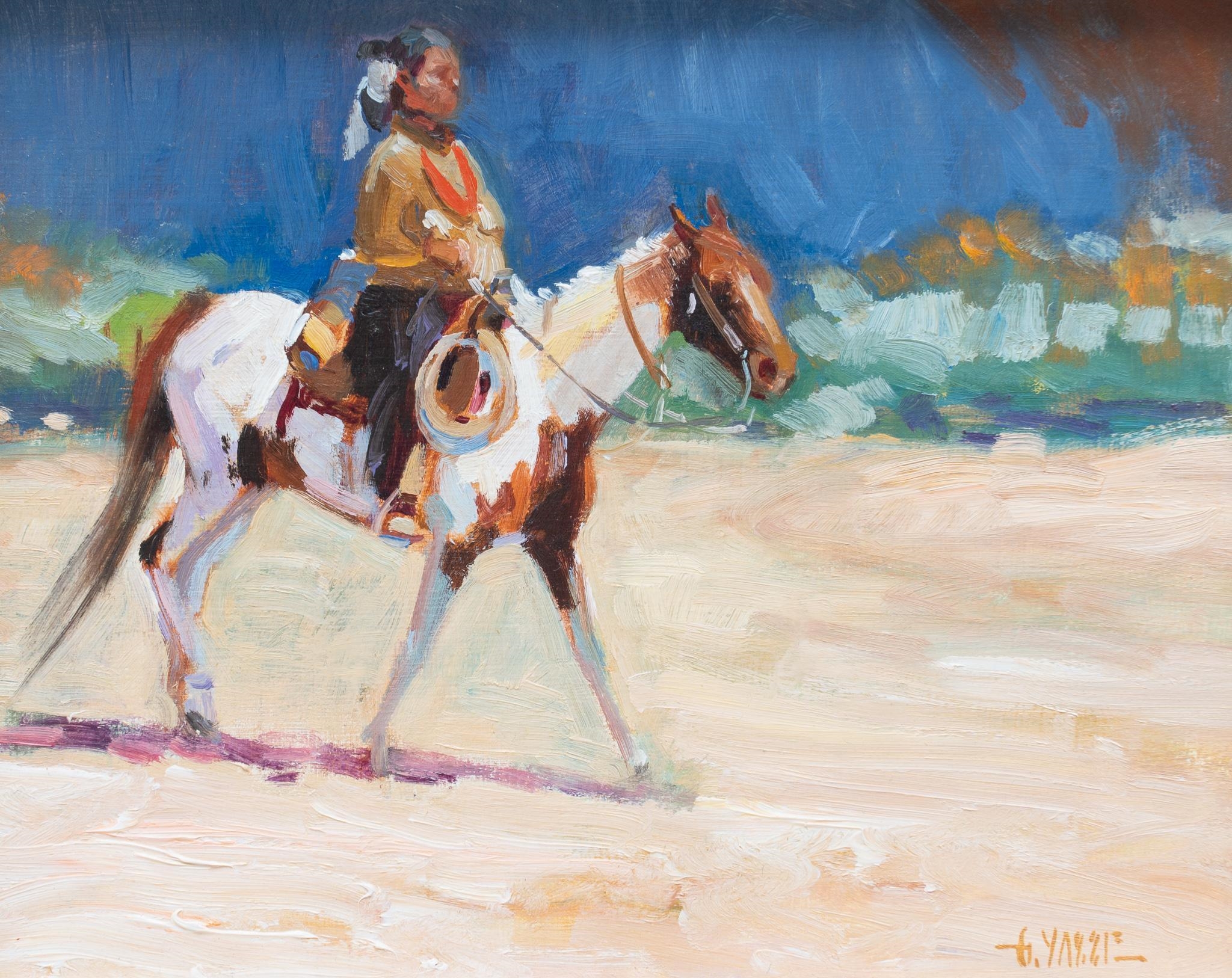 Gary Yazzie | Rider on Horseback | MutualArt