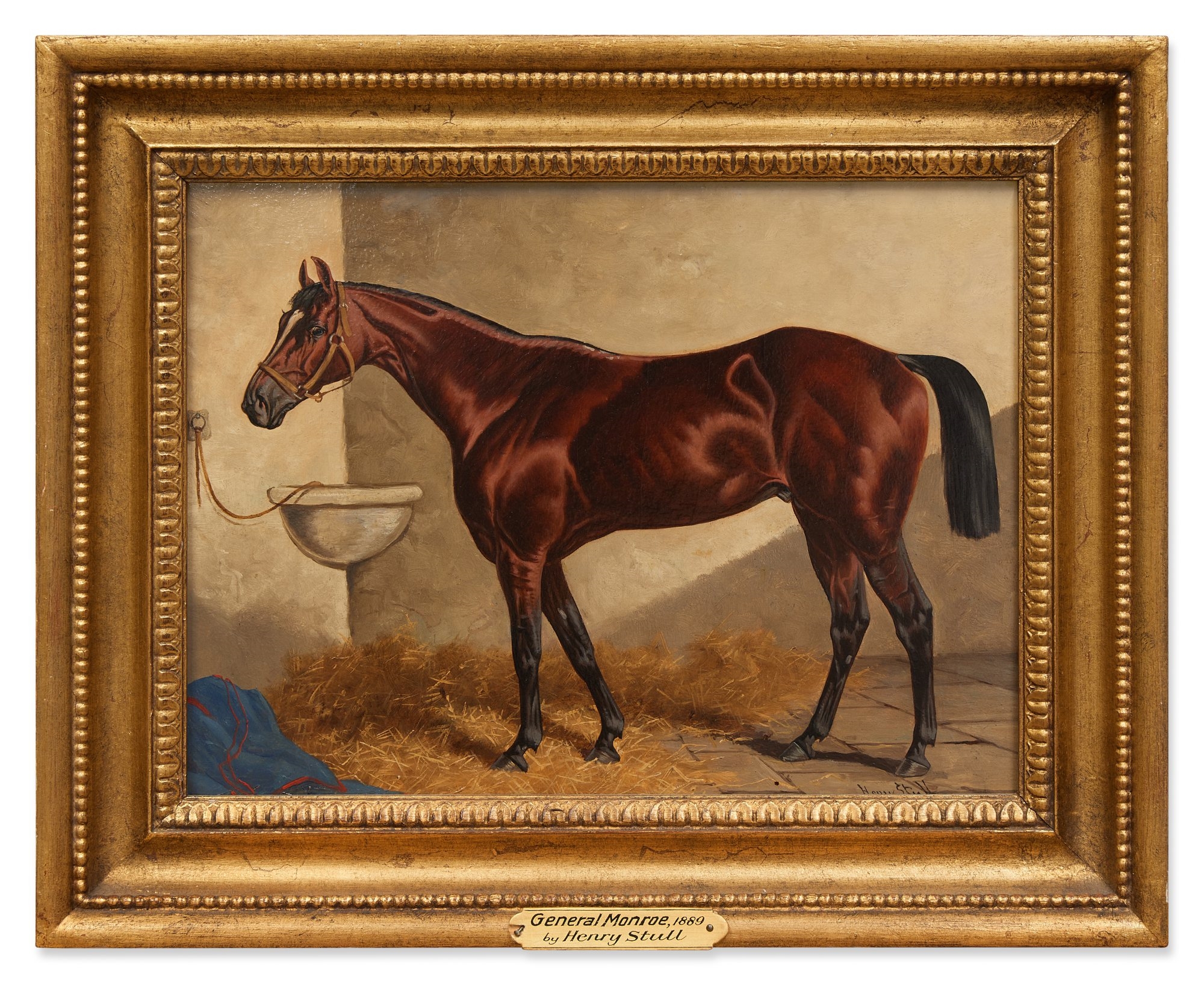 Henry Stull | General Monroe in a Stable (1889) | MutualArt
