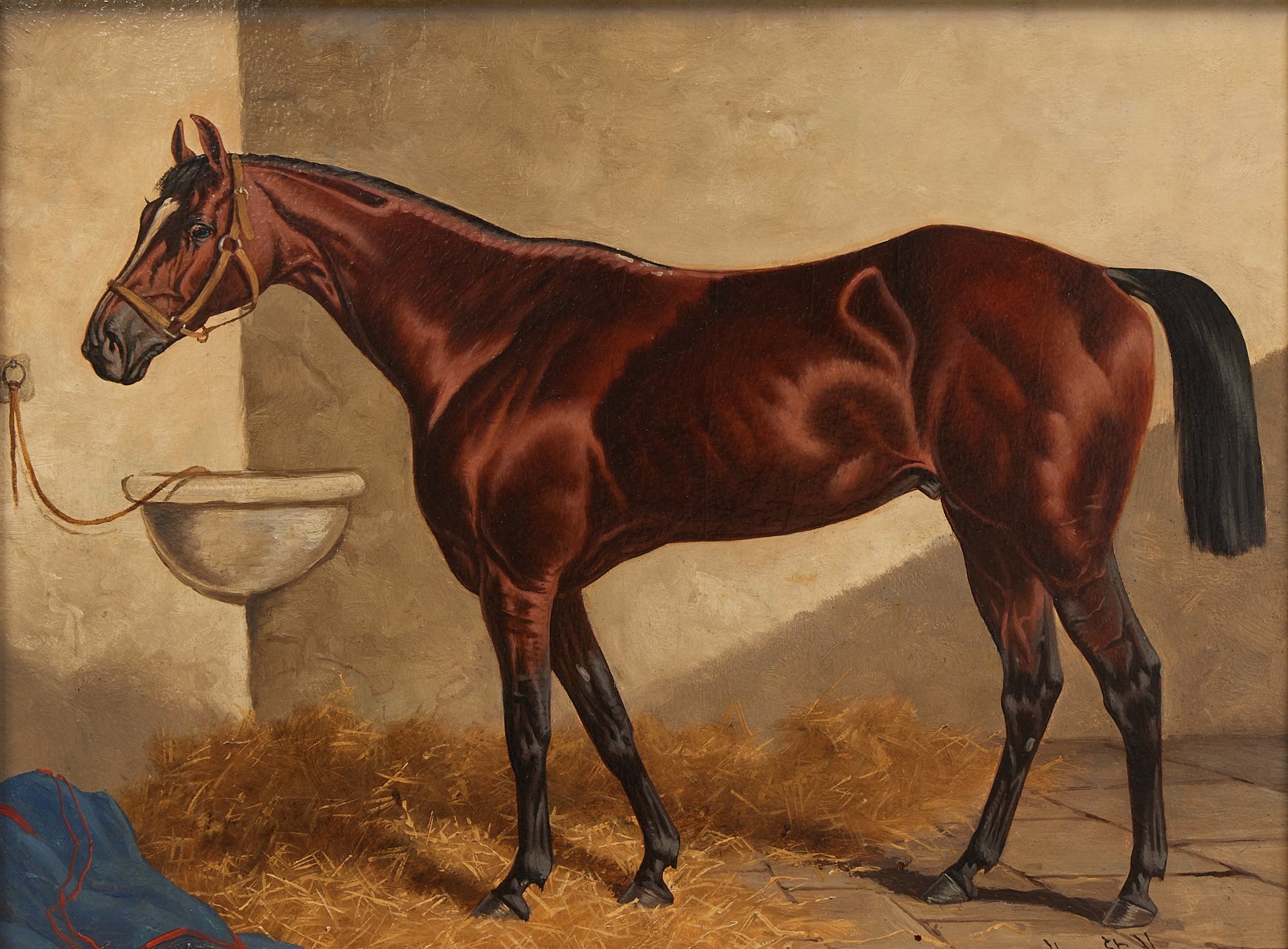 Henry Stull | General Monroe in a Stable (1889) | MutualArt