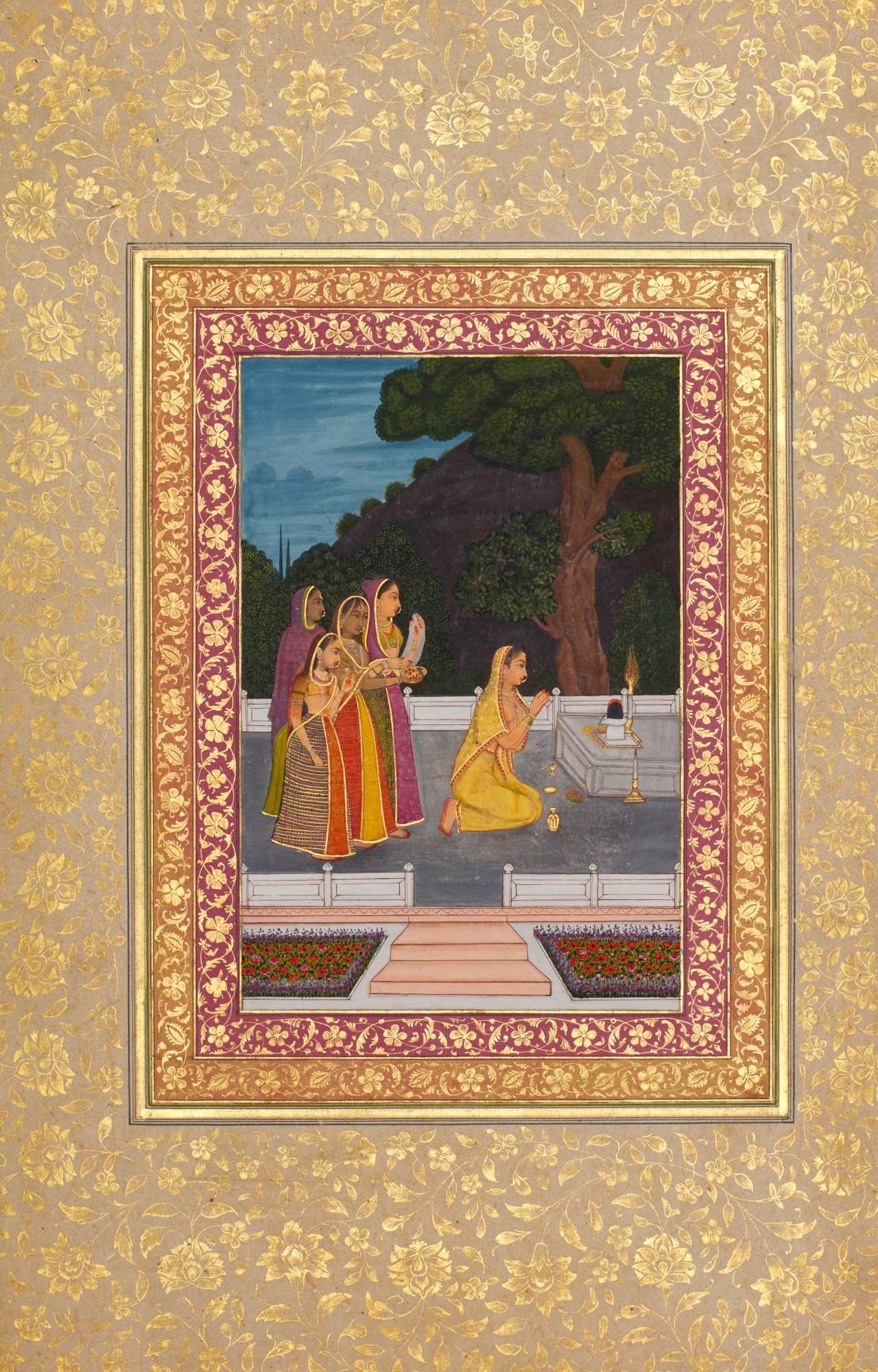 Indian School, 18th Century | Ladies Worshipping a Lingam, India ...