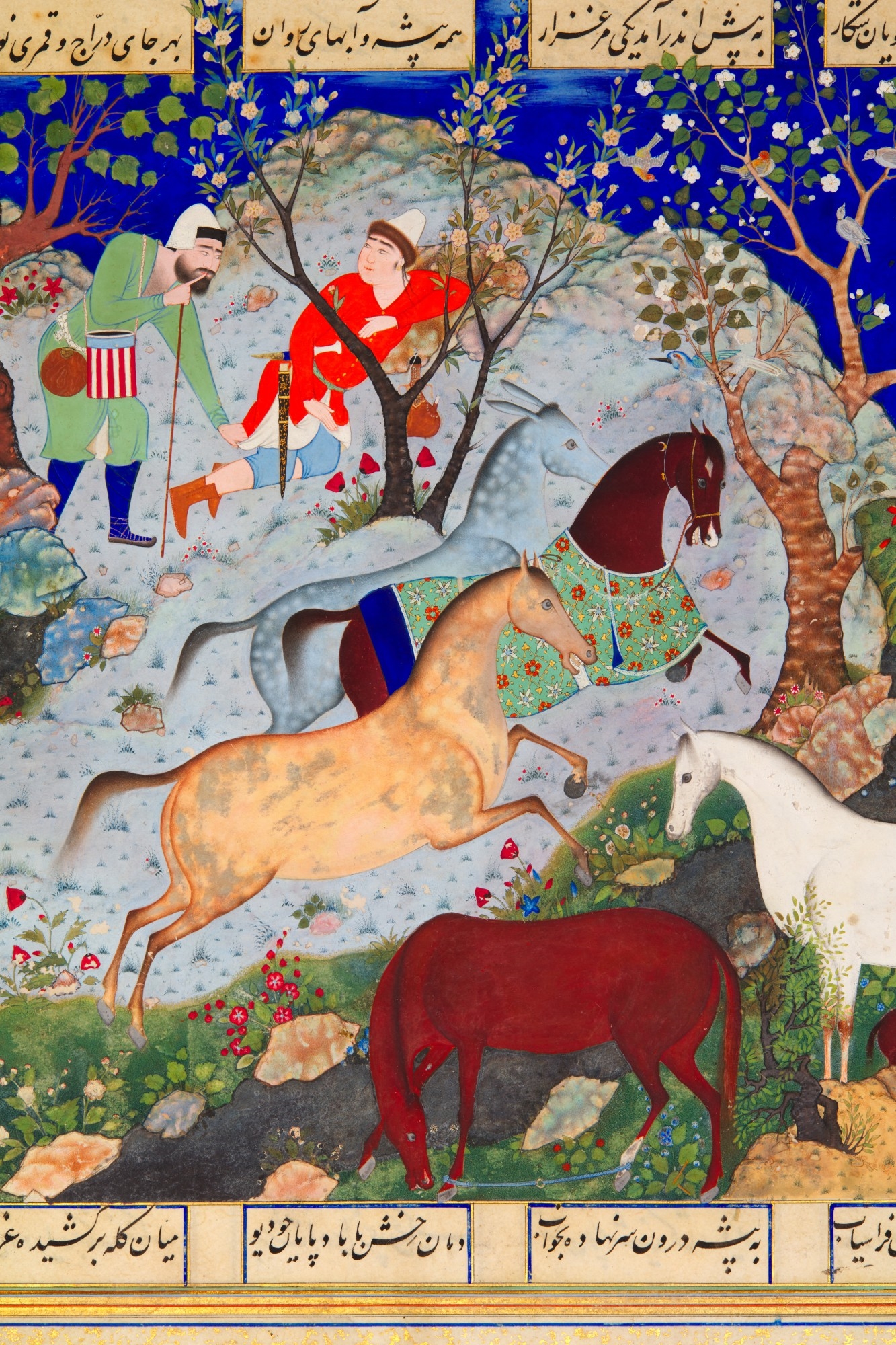 Mirza Ali | Rustam recovers Rakhsh from Afrasiyab's herd, illustrated ...