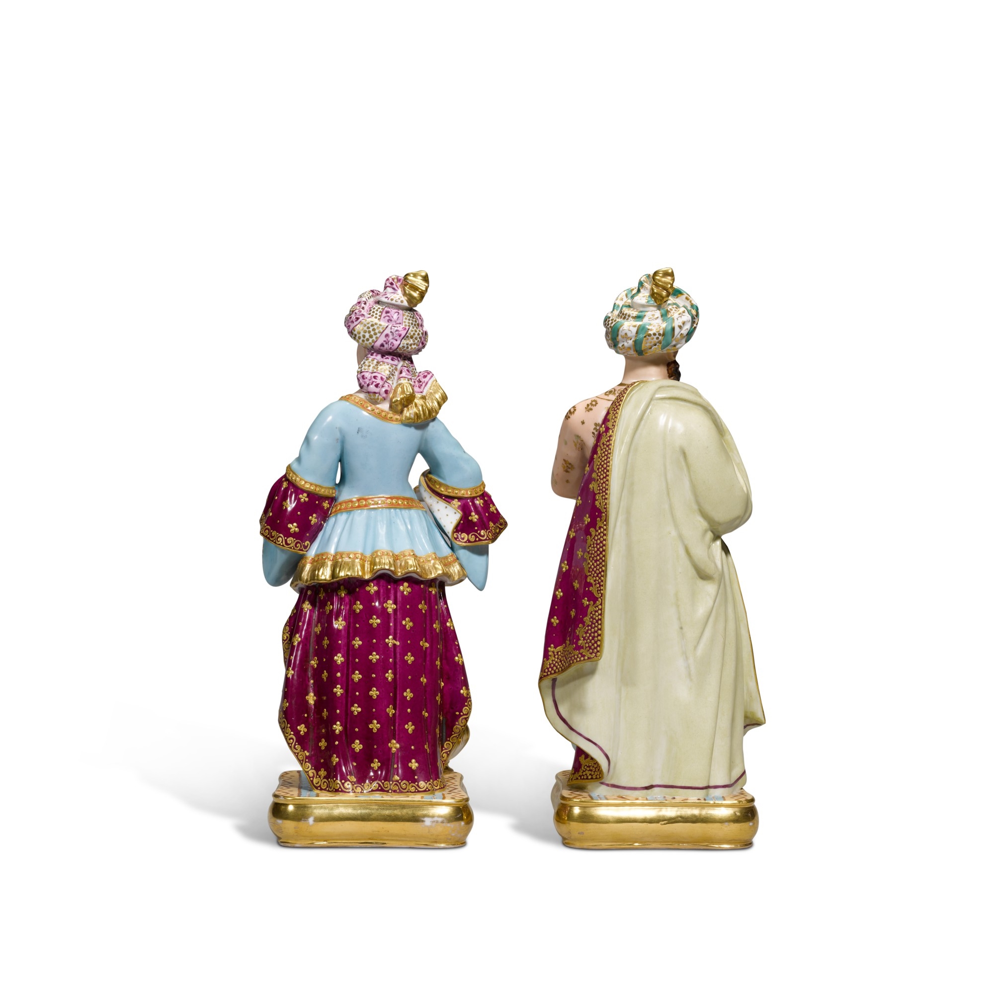 French School, 19th Century | A pair of Porcelain de Paris Ottoman ...