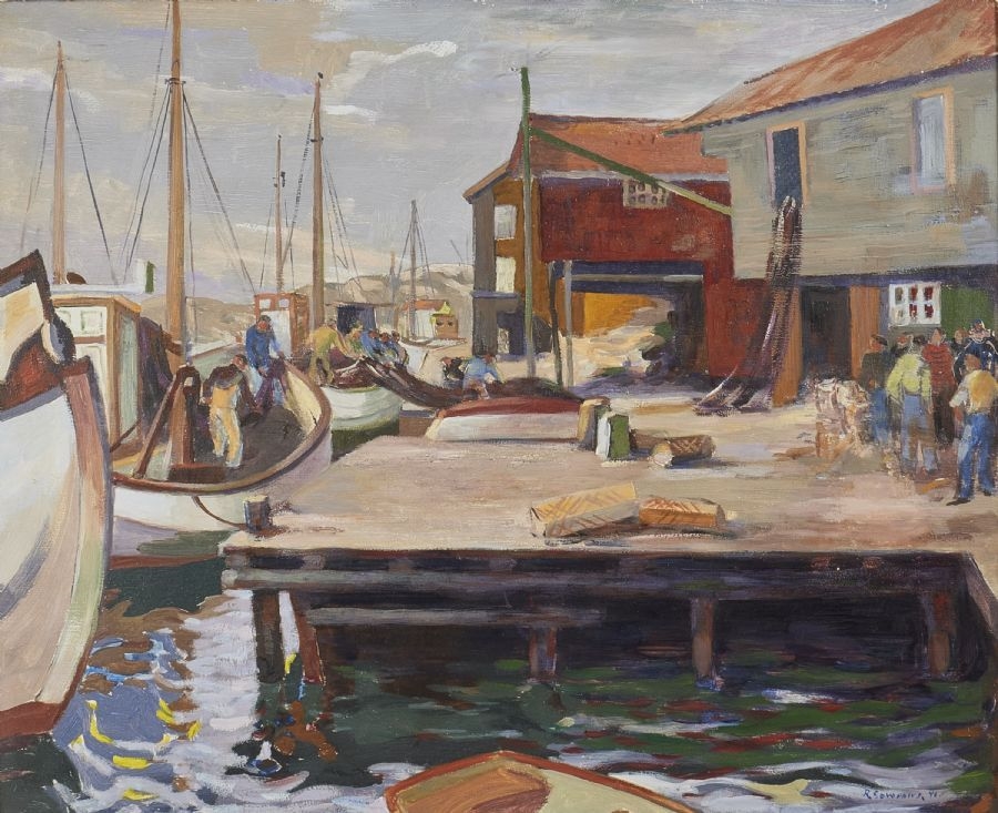 Rudolf Gowenius | Fishing Hamlet | MutualArt