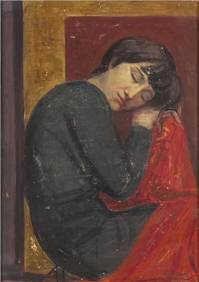 Achille Funi | Donna dormiente | MutualArt