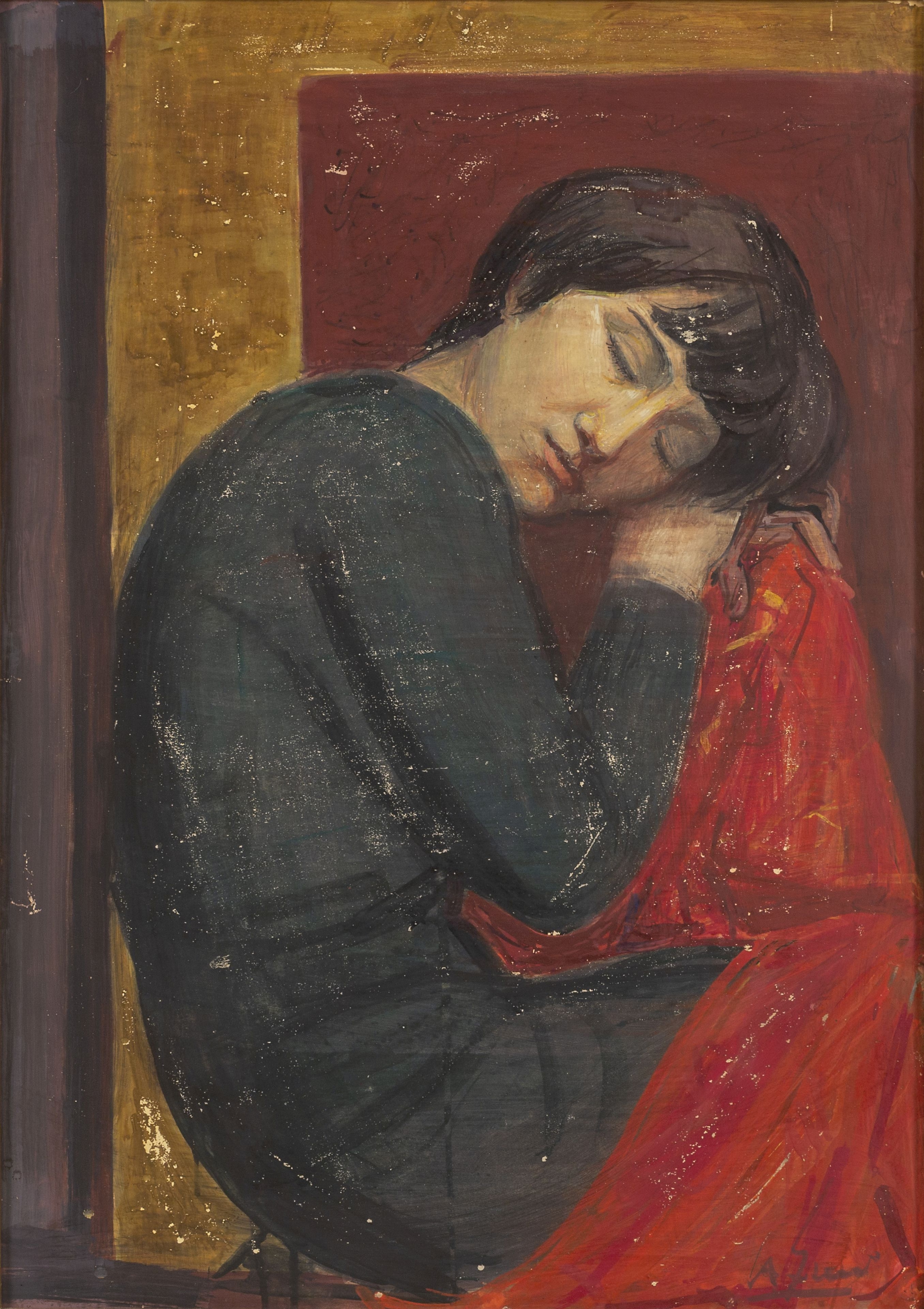Achille Funi | Donna dormiente | MutualArt