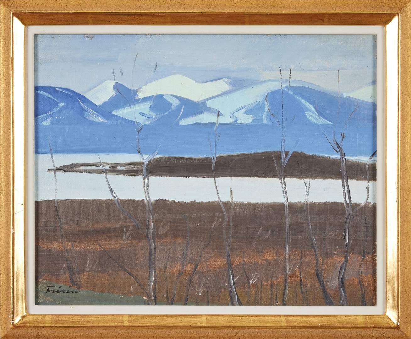 Vera Frisén | Fjällandskap Signerad Frisén | MutualArt