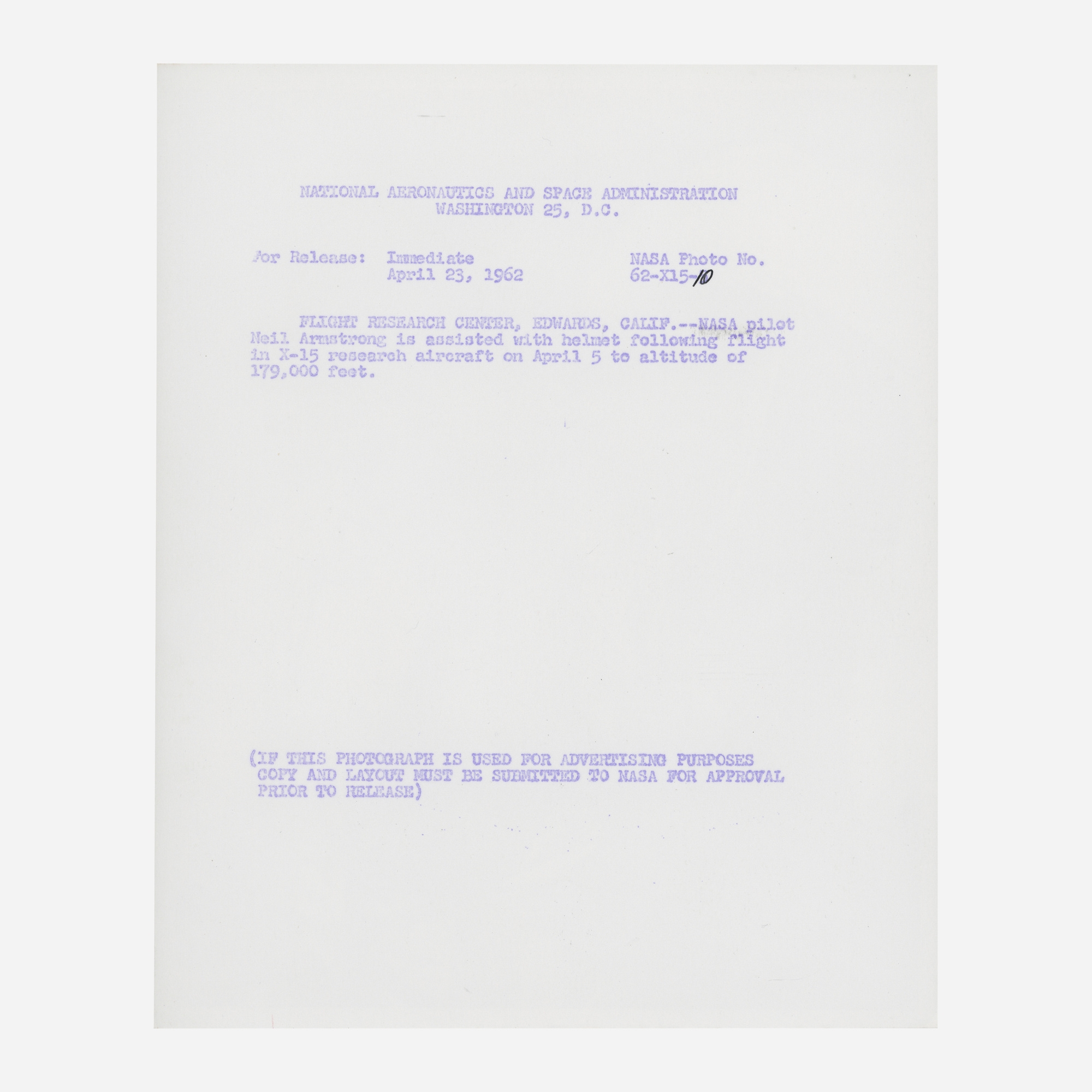 NASA | NASA Research Pilot Neil Armstrong following a flight with a X ...