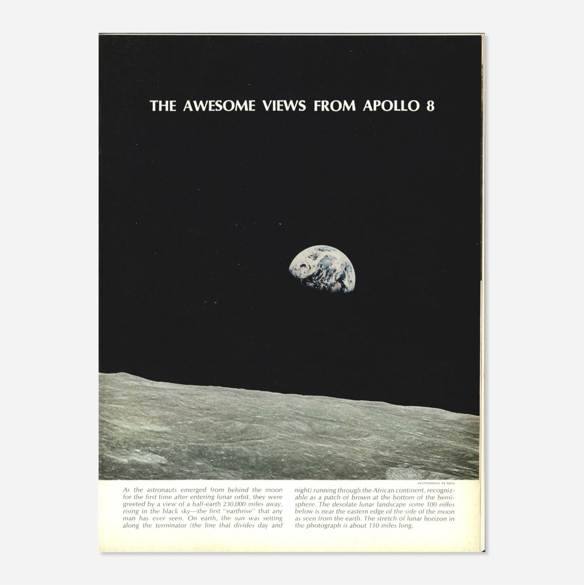 William Anders | First Earthrise: the first color photograph of the ...