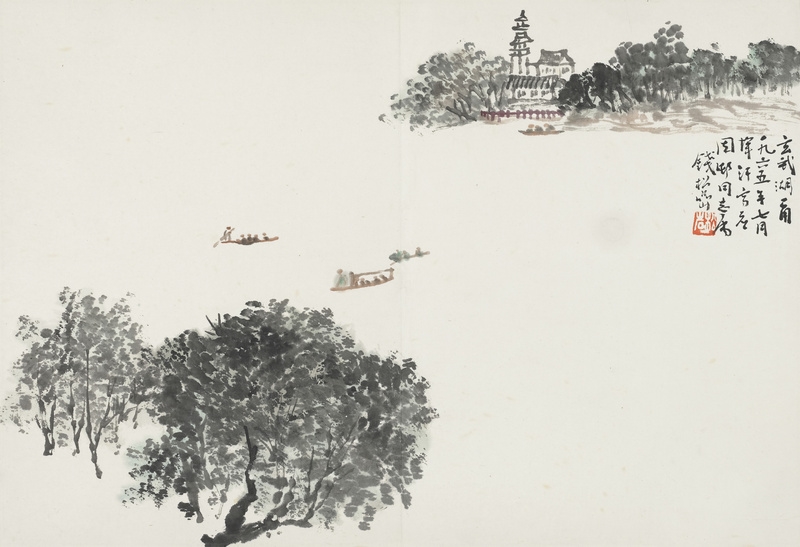 Qian Songyan | A corner of Xuanwu Lake (1965) | MutualArt