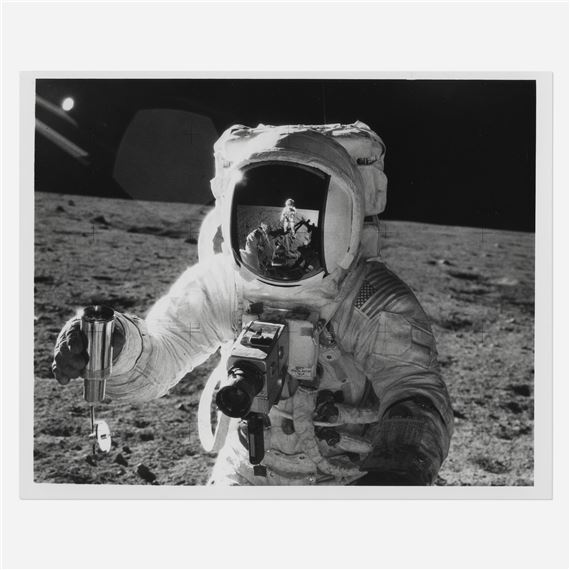 Charles Conrad | The first Moon selfie: Pete Conrad fully reflected in ...