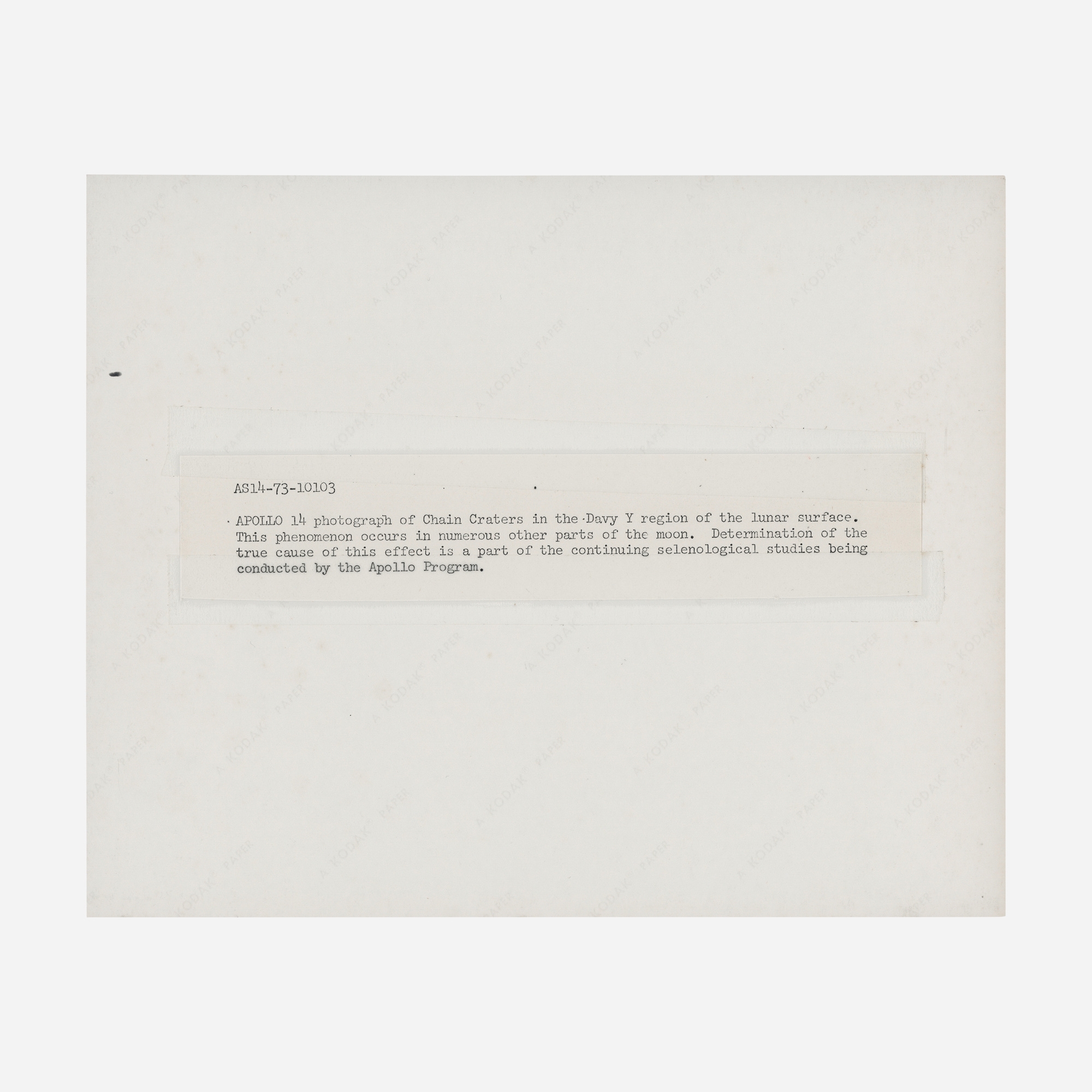 Stuart Roosa | Orbital view of a Crater Chain in the Sea of Clouds ...