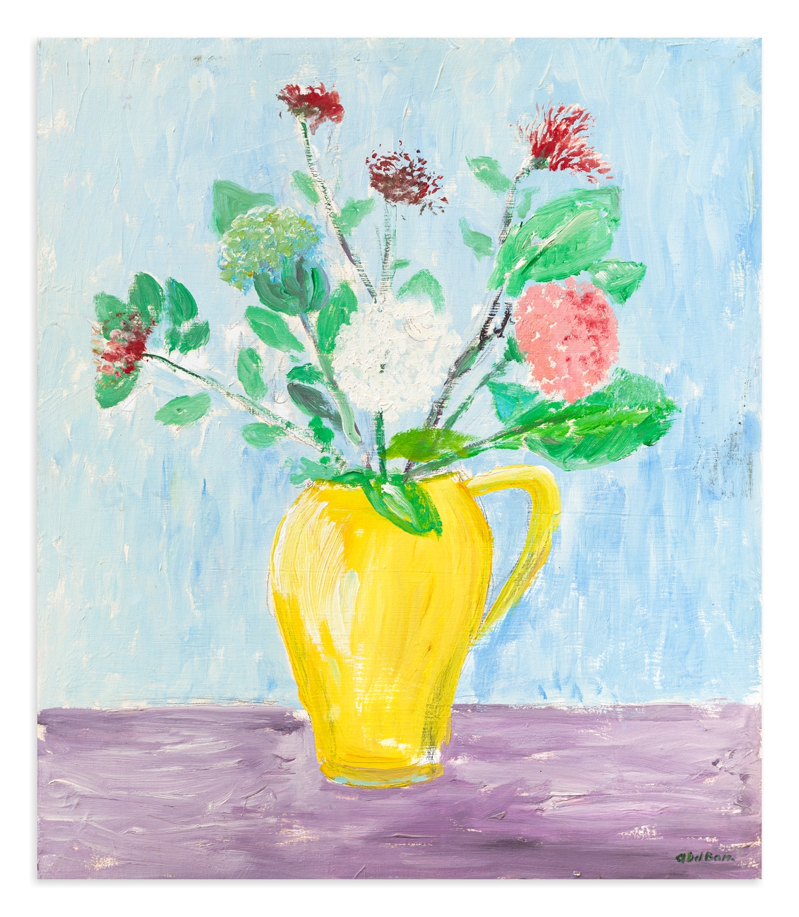 Angelo Del Bon | Fiori nel vaso giallo (1950) | MutualArt