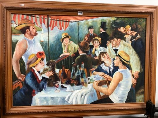 Pierre-Auguste Renoir | A RESTAURANT SCENE BESIDE THE SEINE | MutualArt