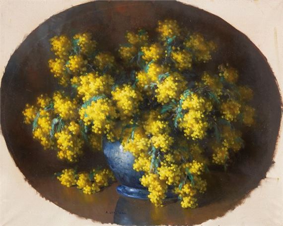 Alfio Paolo Graziani | Natura morta con mimosa | MutualArt