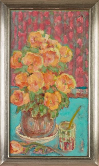 Herbert Helmert | Rosen mit Glas (1987) | MutualArt