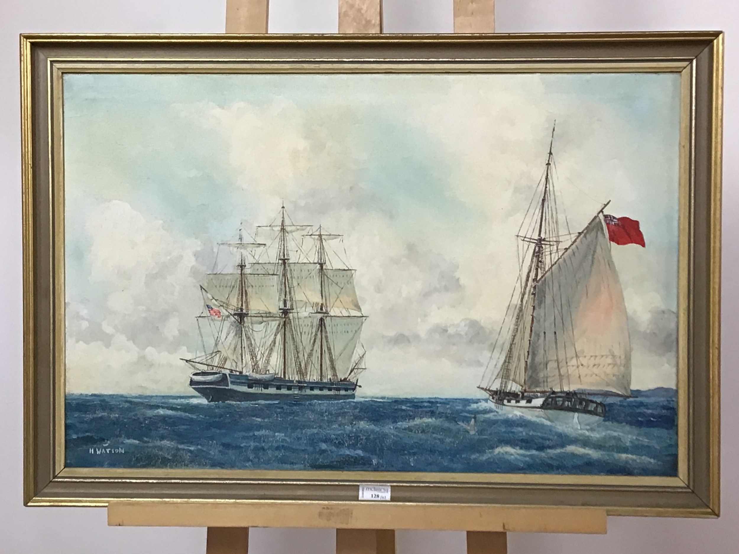 H. Watson | A PAIR OF OIL PAINTINGS OF SAILING VESSELS BY H. WATSON ...
