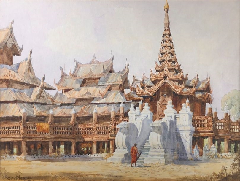 Ko Maung Kyaw Than | The Shwe In Bin Kyaung in Mandalay. | MutualArt