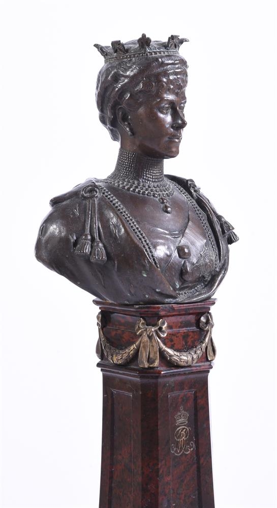 Sir George Frampton | A BRONZE PORTRAIT BUST OF QUEEN MARY (1913 ...