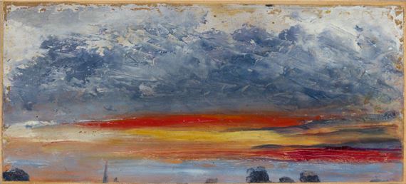 John Constable | Cloud study at sunset | MutualArt