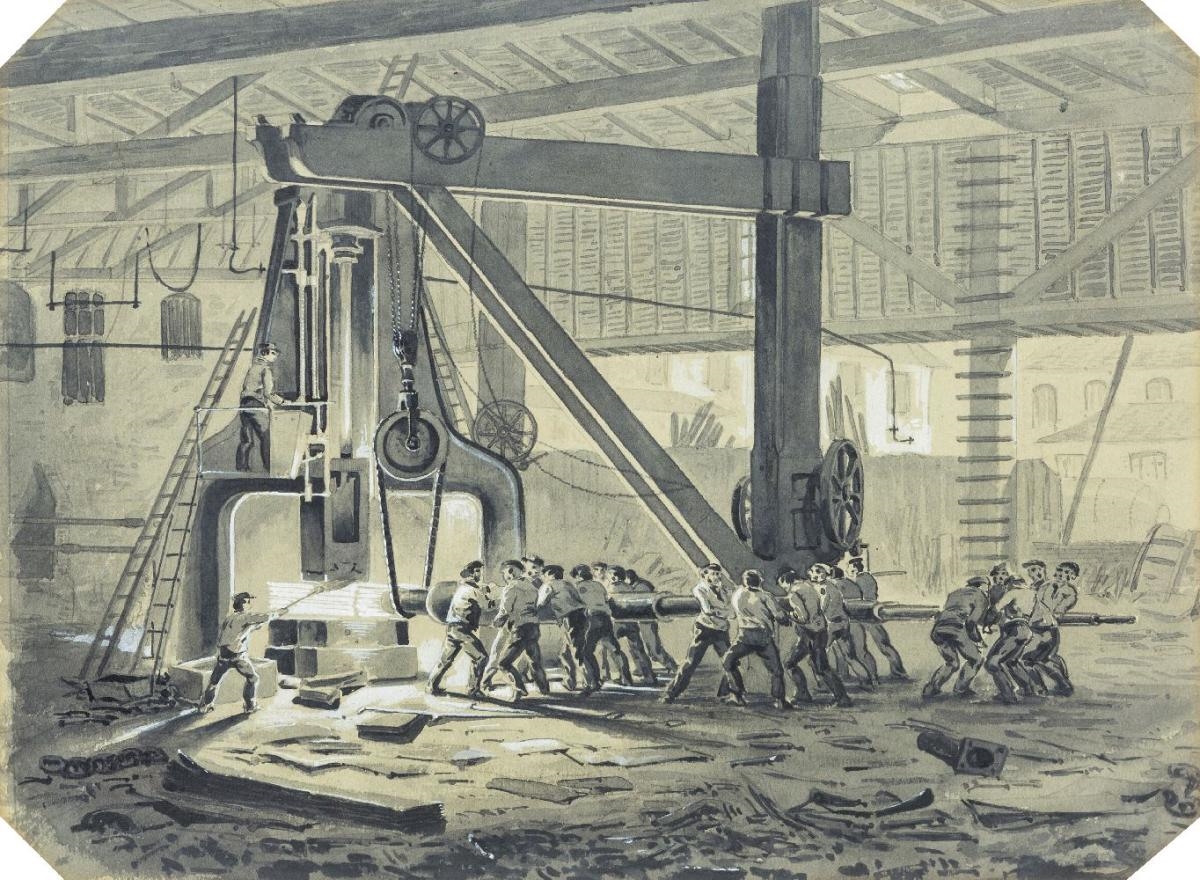 James Edwin Mcconnell | A mill making an iron boat screw | MutualArt