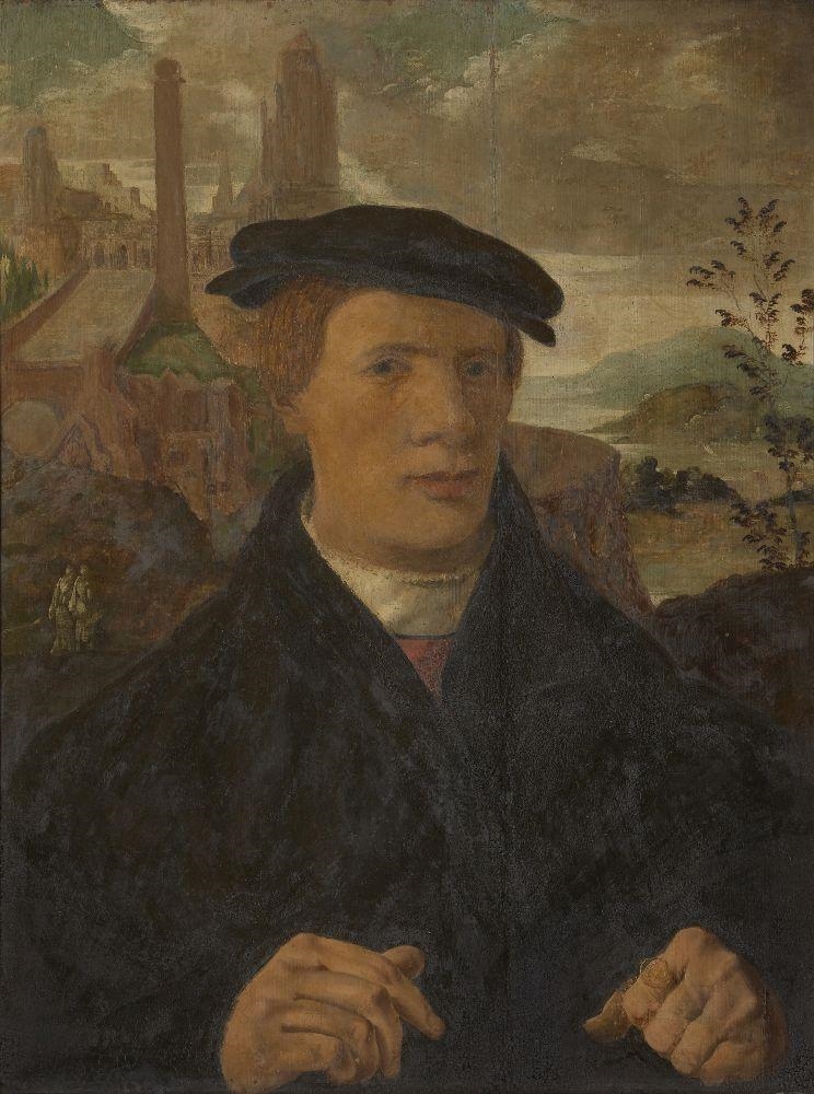 Jan Van Scorel | Portrait of a young man | MutualArt