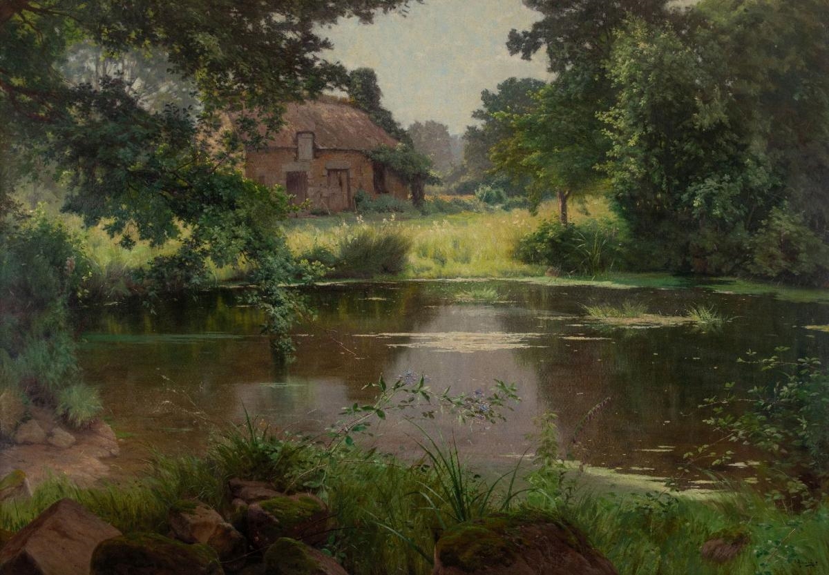 René Charles Edmond His | Paysage de Bord de Rivière | MutualArt