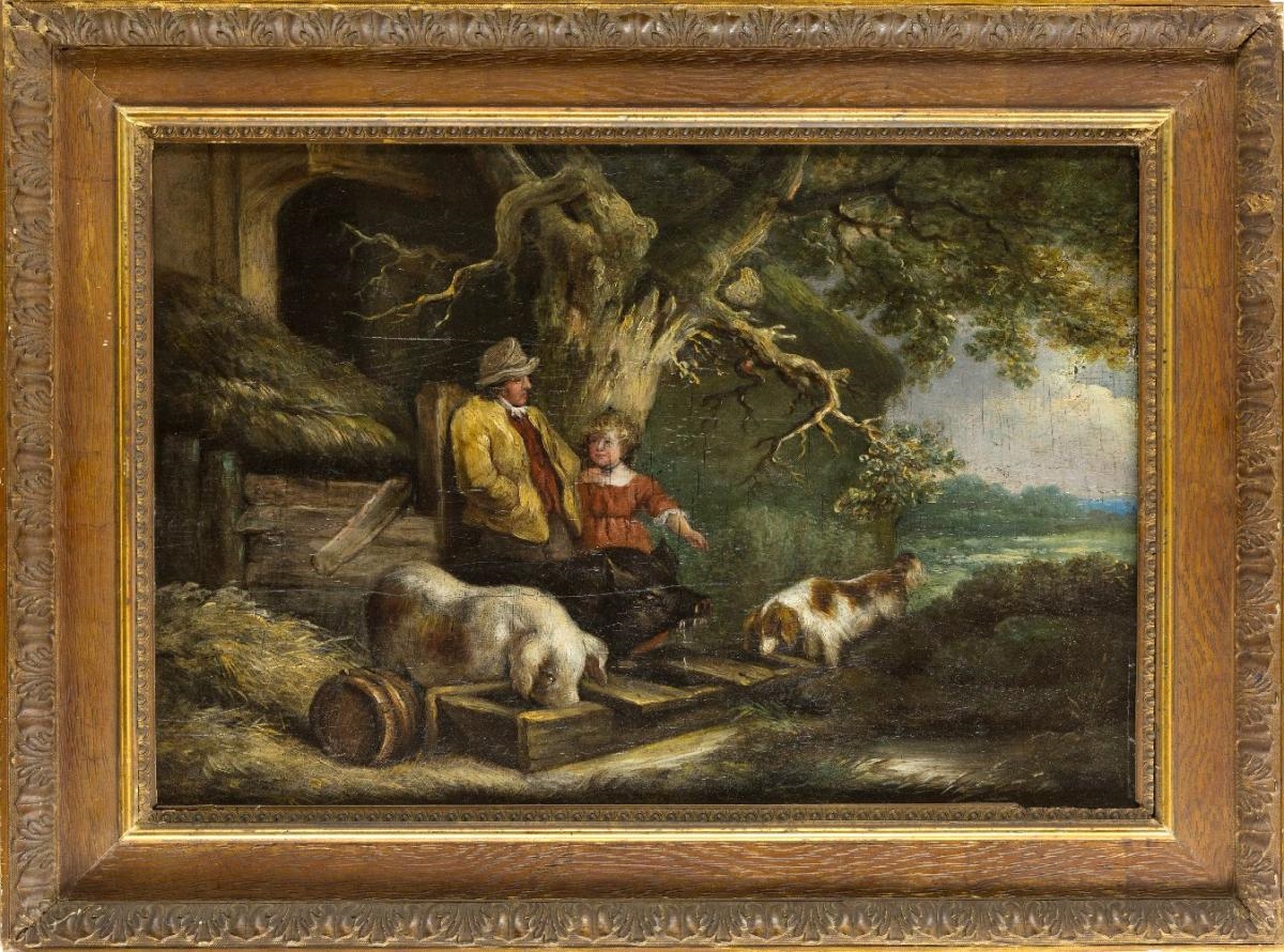 George Morland | Peasants and pigs | MutualArt